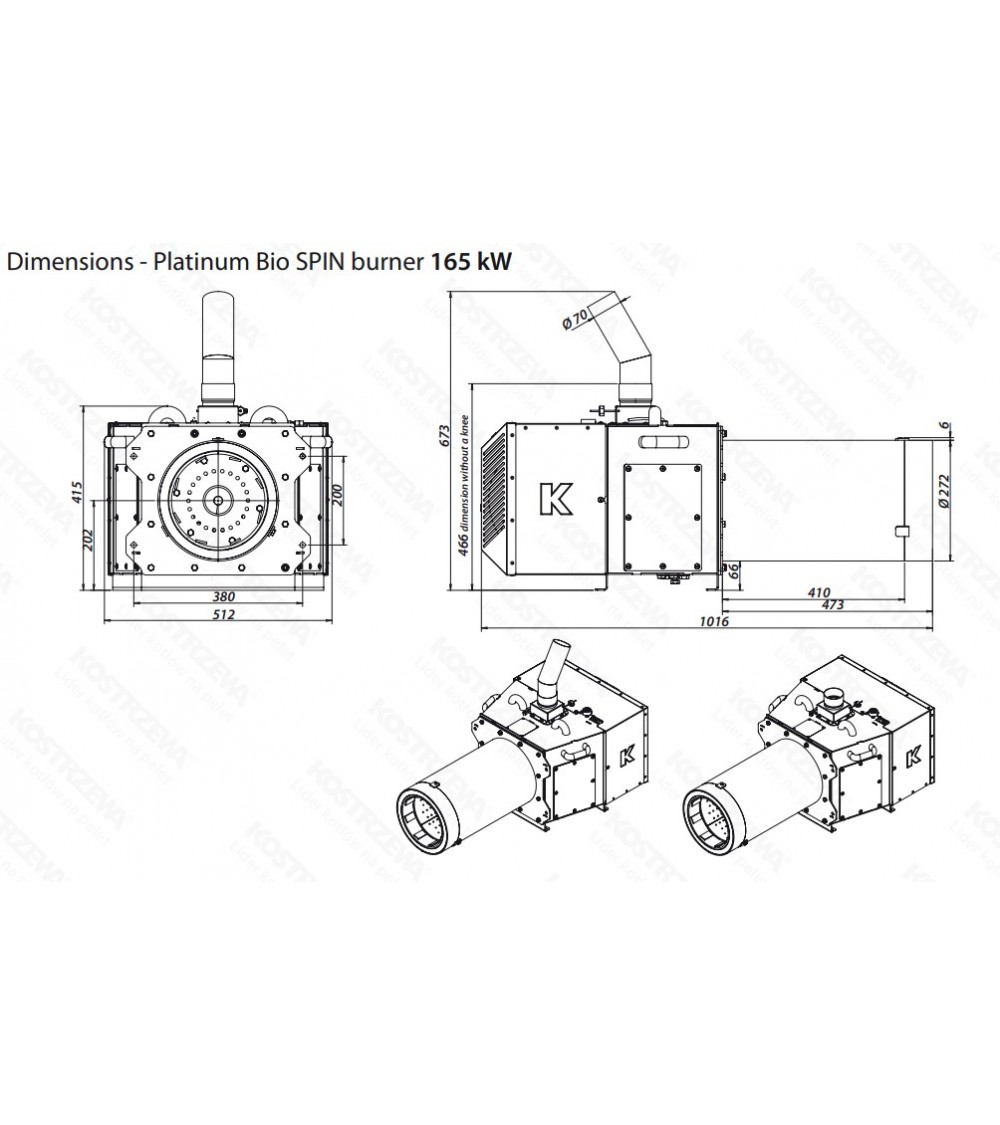 Brûleur PLATINUM BIO 24 kw KOSTRZEWA pour Mini Bio
