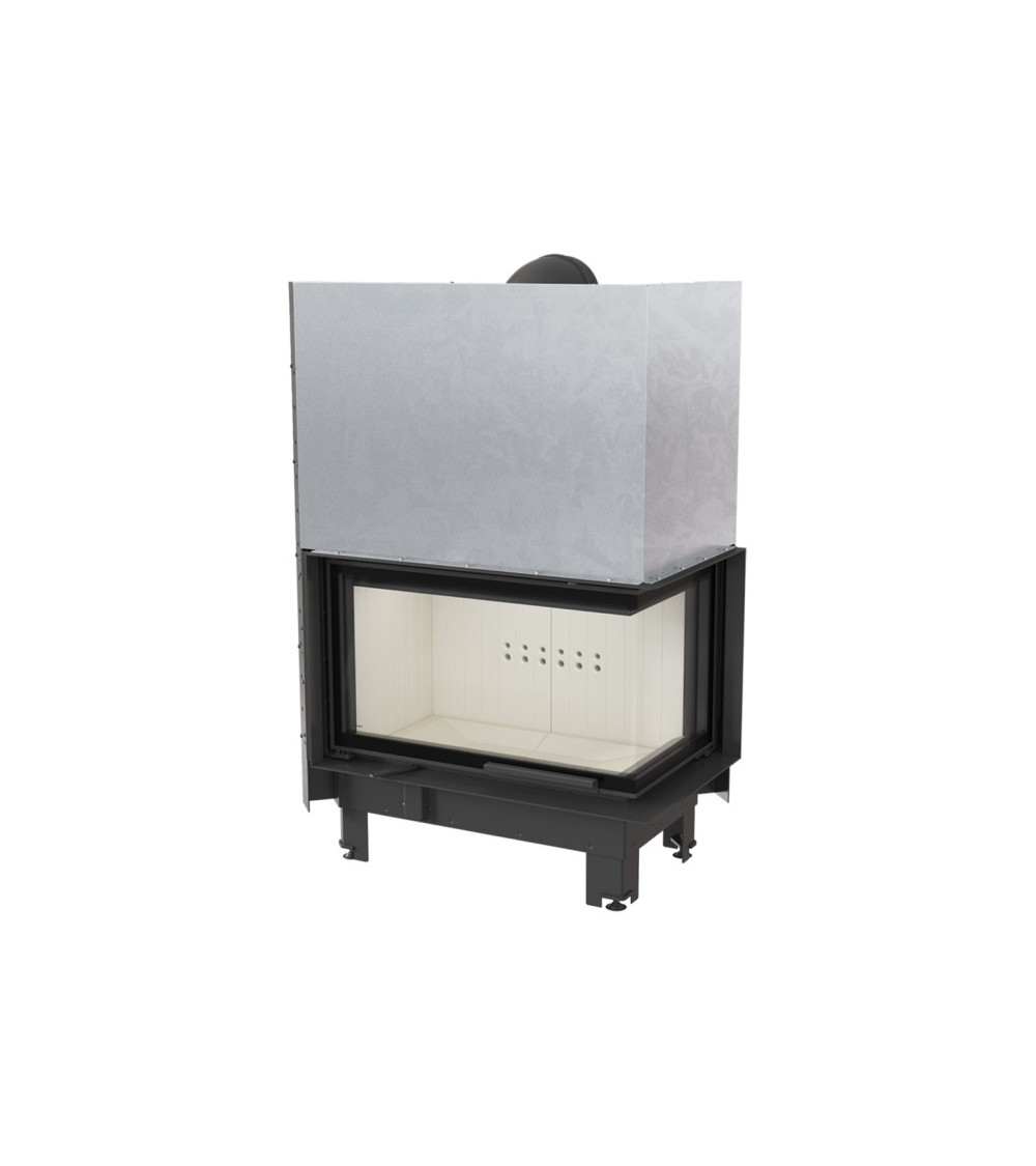 Insert cheminée MBO 15 BS vitre à droite vitre courbée ouverture ...