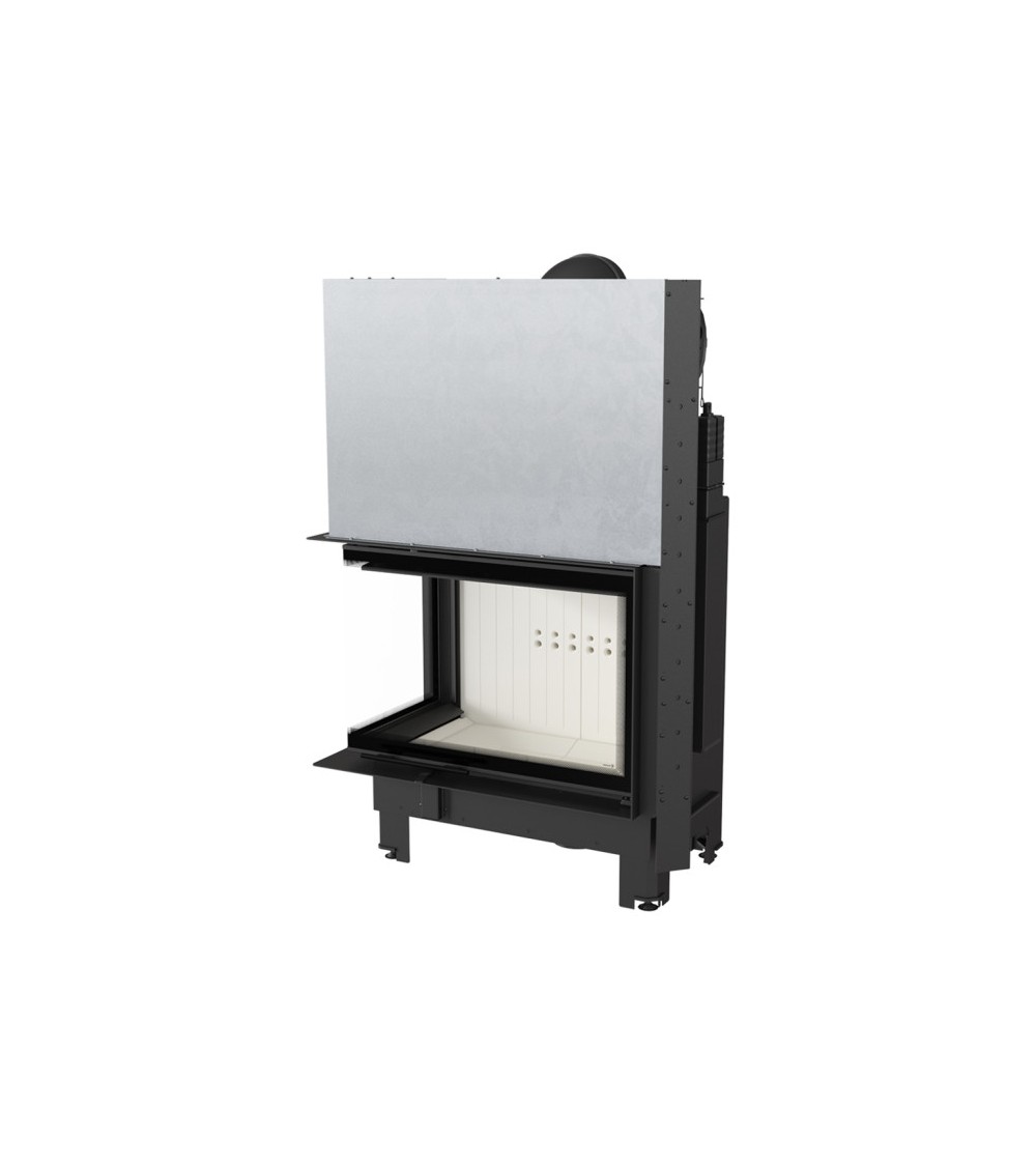 Insert cheminée MBA 17 BS vitre à gauche vitre courbée ouverture ...