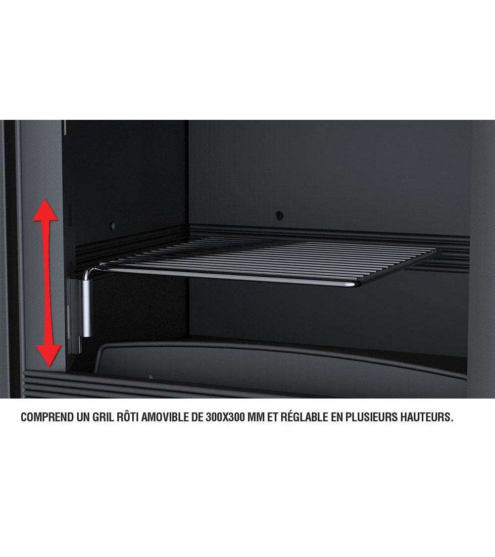 Insert cheminée à bois Holguin avec turbine 17,5 kW 2 vitres droite + 2 ...