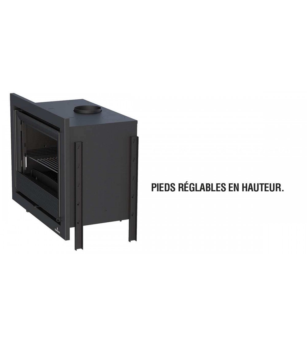 Insert cheminée à bois Holguin avec turbine 17,5 kW 2 vitres gauche + 2 ...