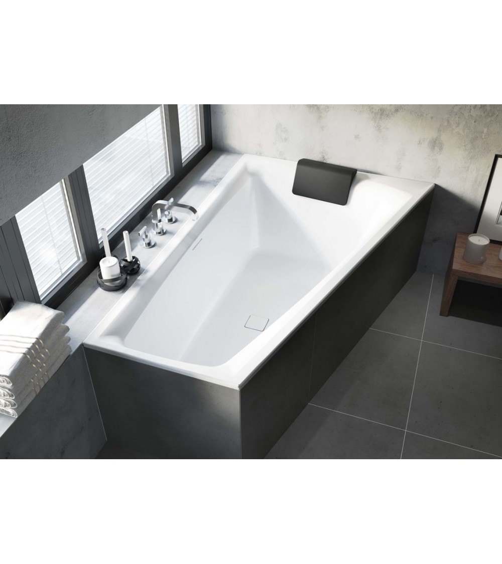 Baignoire asymétrique d'angle encastrable Prague 170 x 110 cm